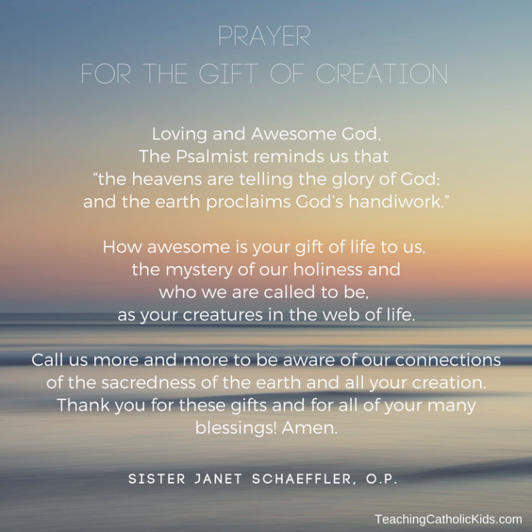 Prayer for the Gift of Creation - Teaching Catholic Kids