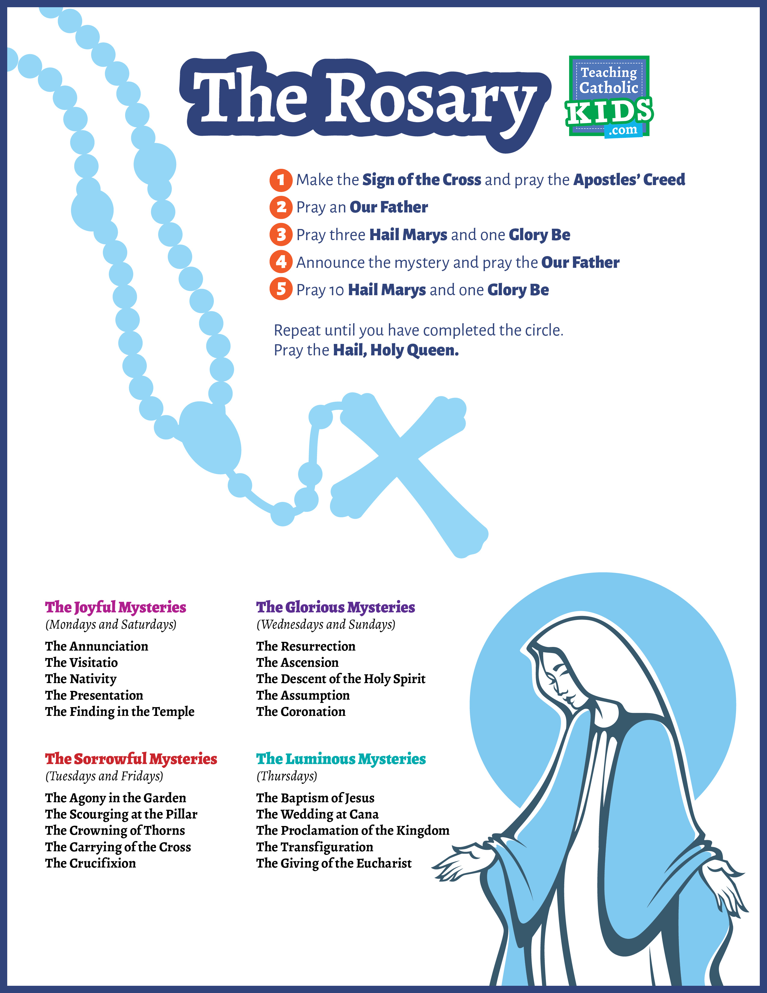 Teaching Children The Rosary Teaching Catholic Kids