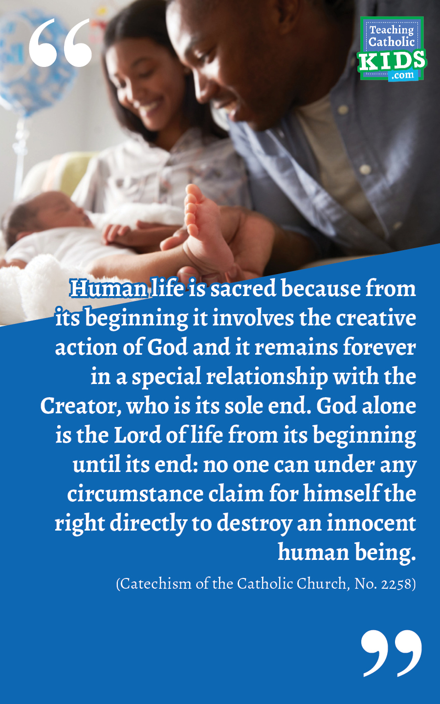 Faith talk for families: Human life is sacred - Teaching Catholic Kids